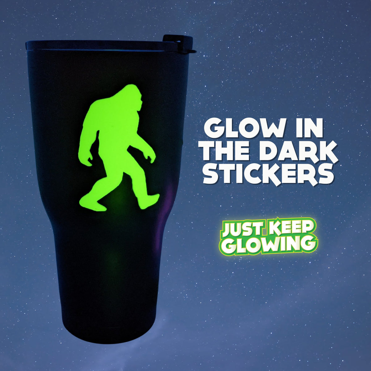 Glow in the Dark Stickers – Aliens, Bigfoot, Dinos & Stars Decals ...